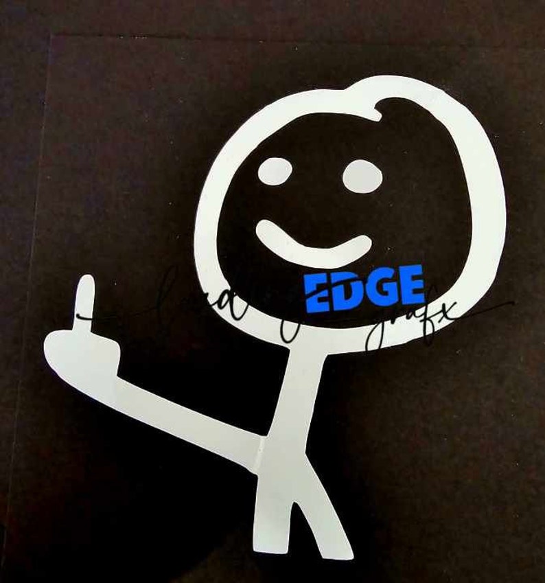 MIDDLE FINGER DECAL - Etsy