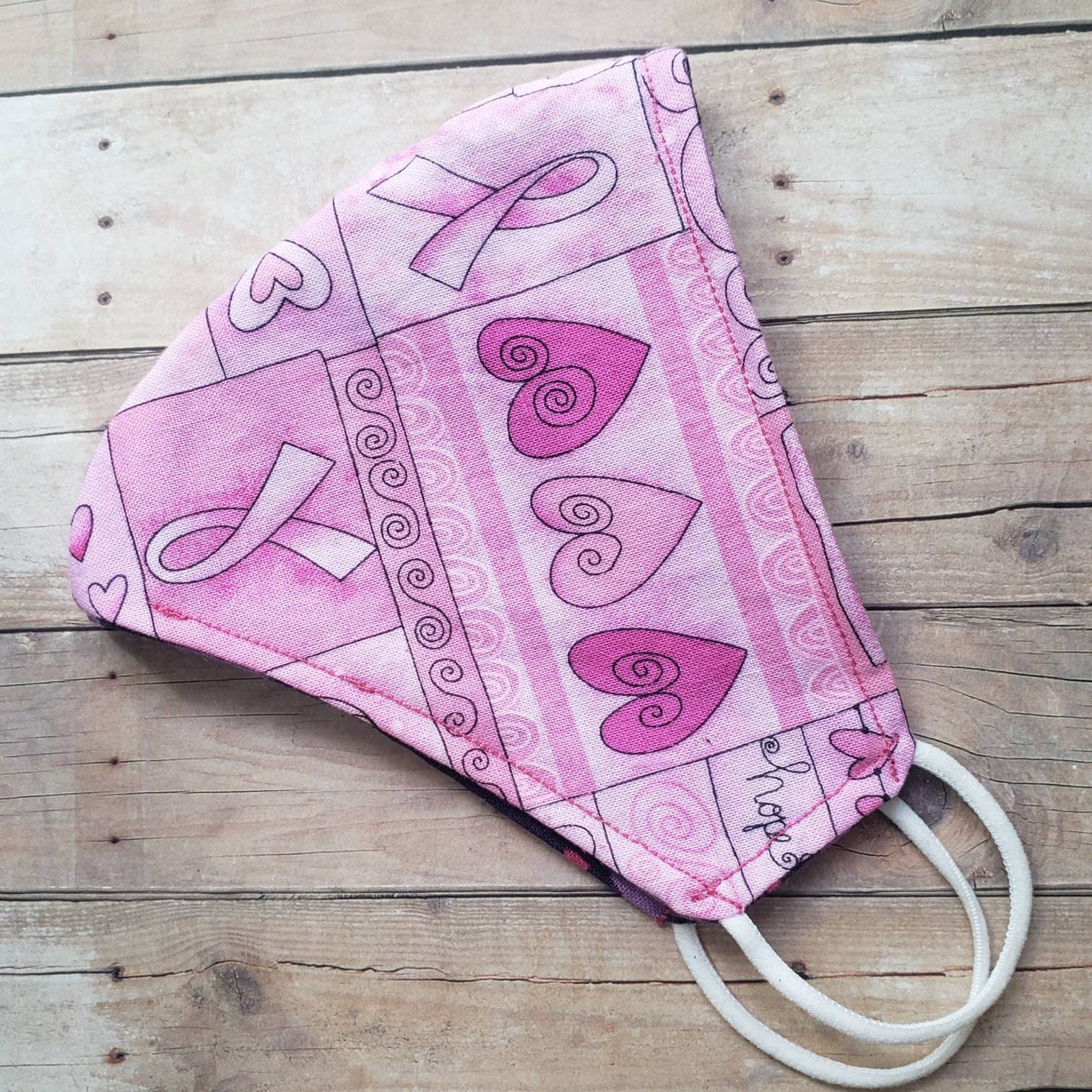 Breast Cancer Awareness Two Layer Cotton Face Mask for Cancer | Etsy