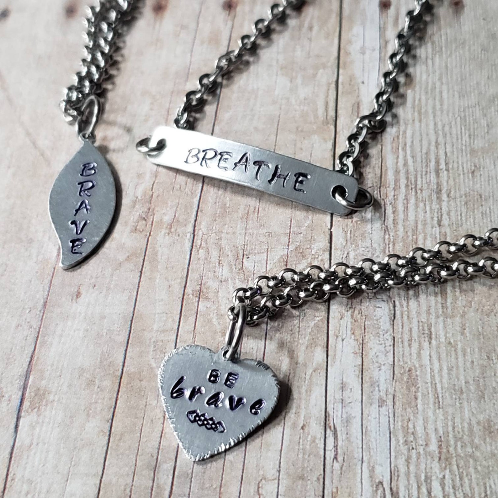 Brave Bracelet Stamped Brave Jewelry Brave Necklace - Etsy