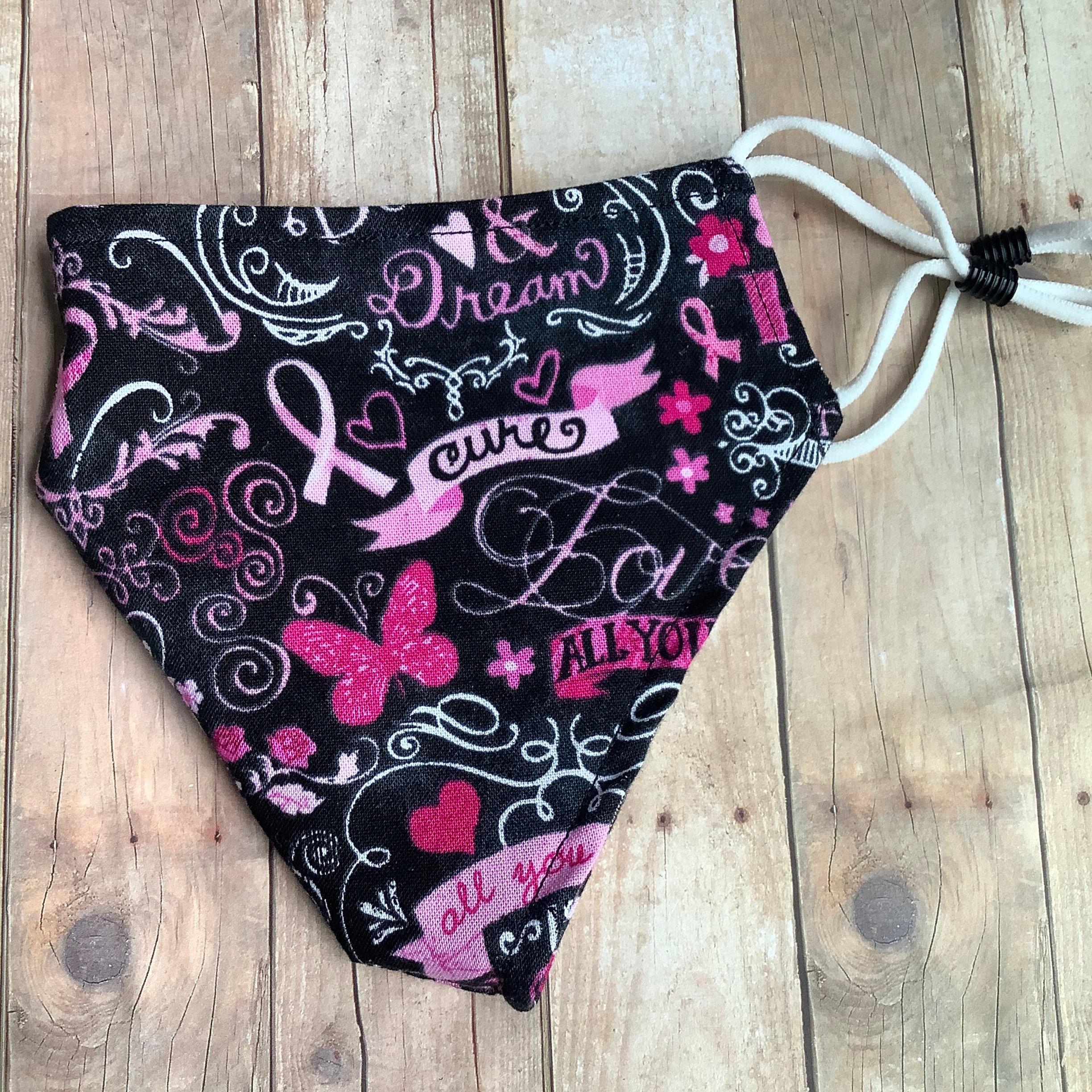 Breast Cancer Awareness Two Layer Cotton Face Mask for Cancer | Etsy