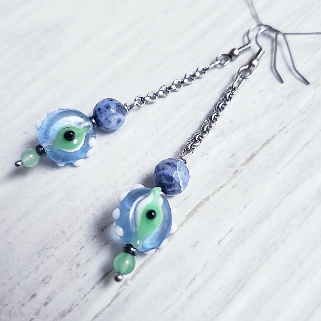 Evil Eye Earrings Eye of Protection Jewelry, Dangle Earrings, Eye ...