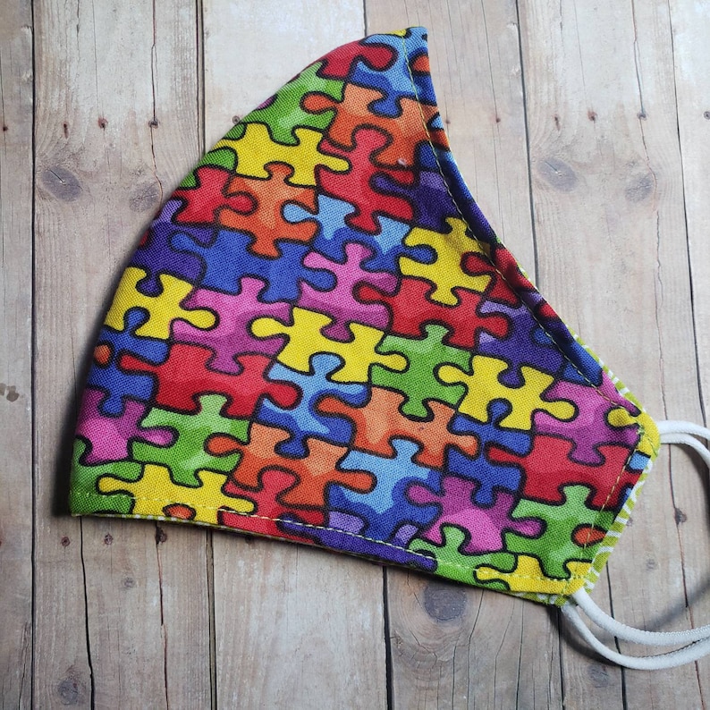 Autism Awareness Face Mask Rainbow Mask for Kids Mask for - Etsy