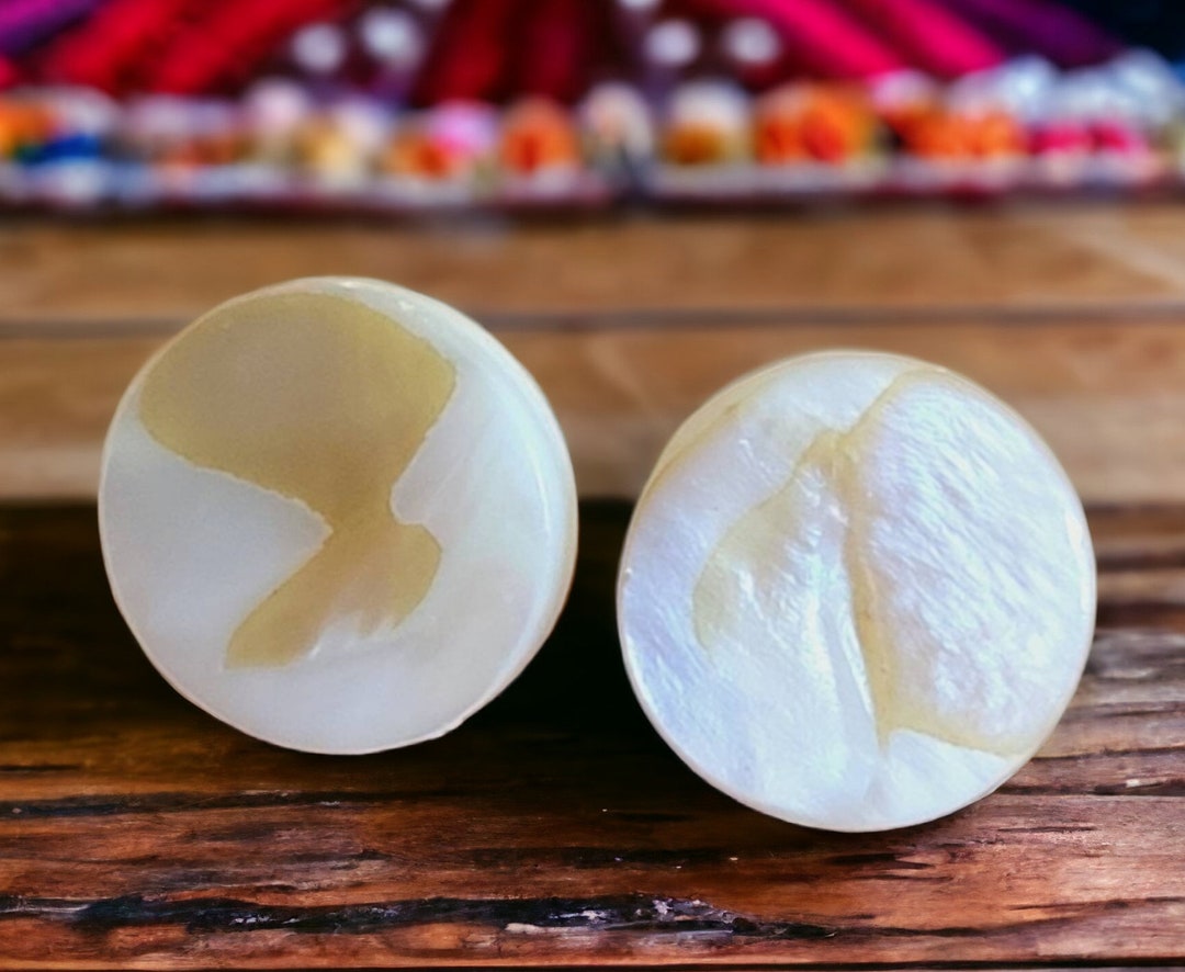Mother of Pearl Stud Earrings, Minimalist Studs for Her Under 20 ...