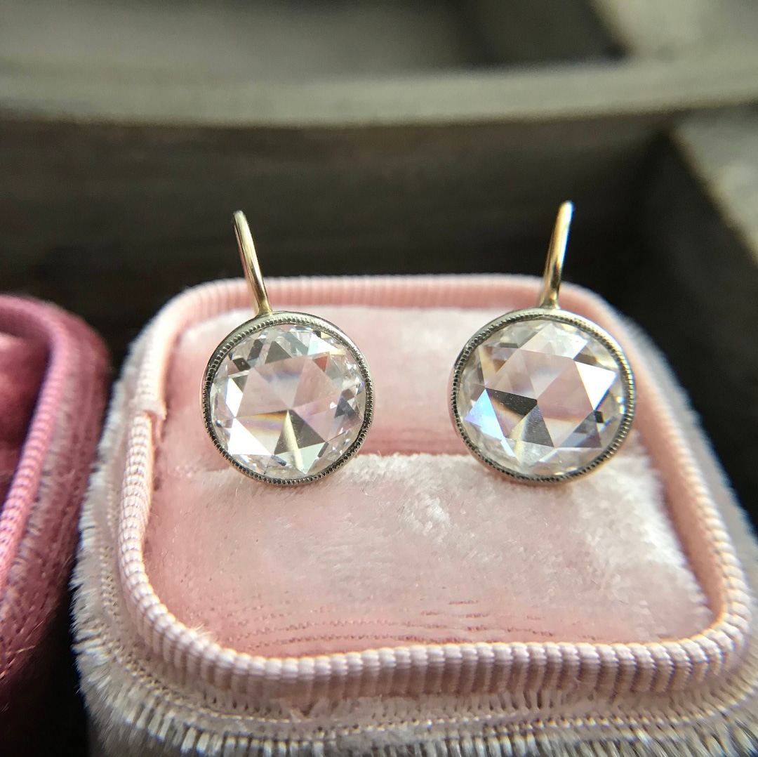 Art Deco / Edwardian Style Millegrain (milgrain) Set Round Diamond ...