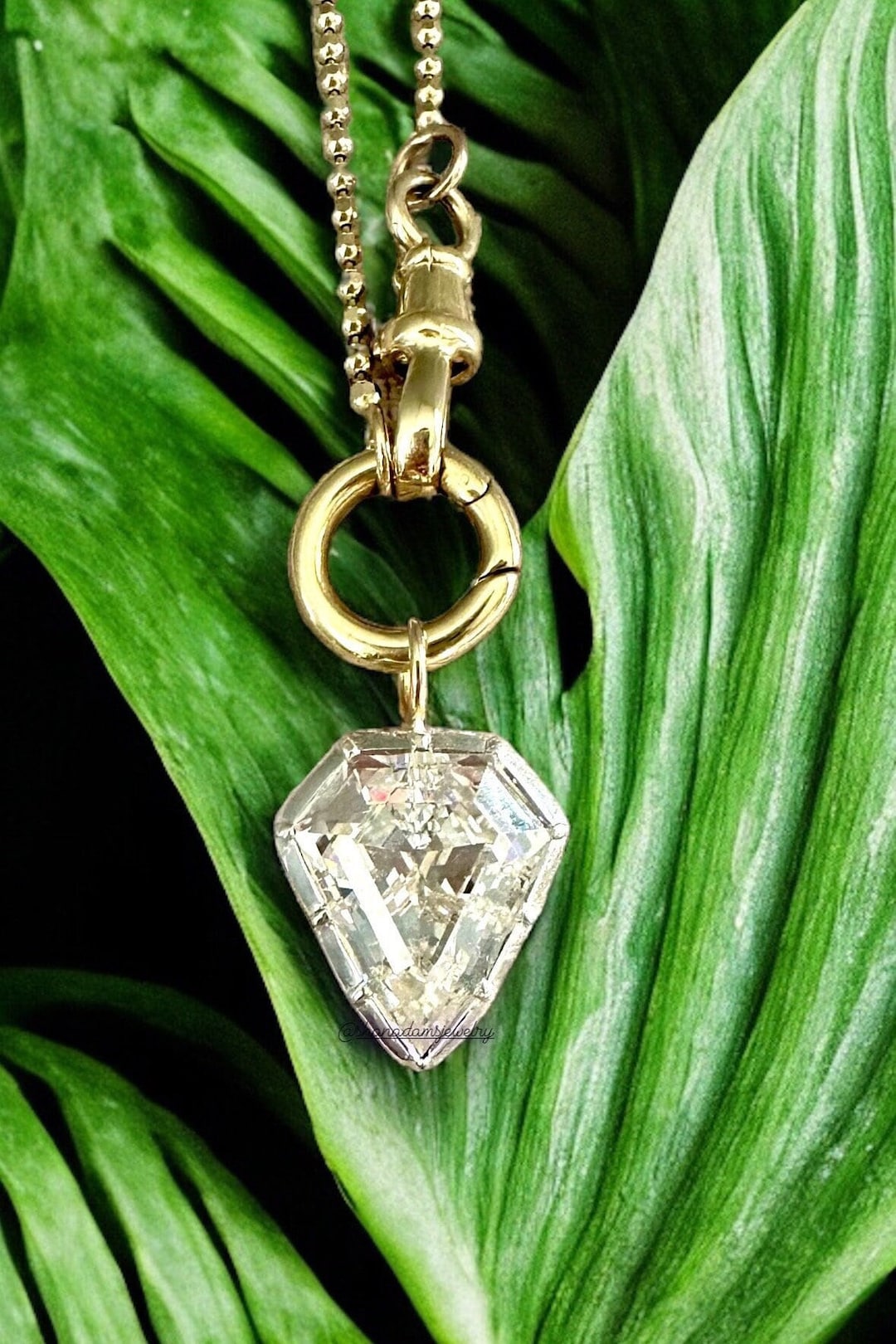 Georgian Victorian Style Shield Cut Diamond Paste Cubic Zirconia ...