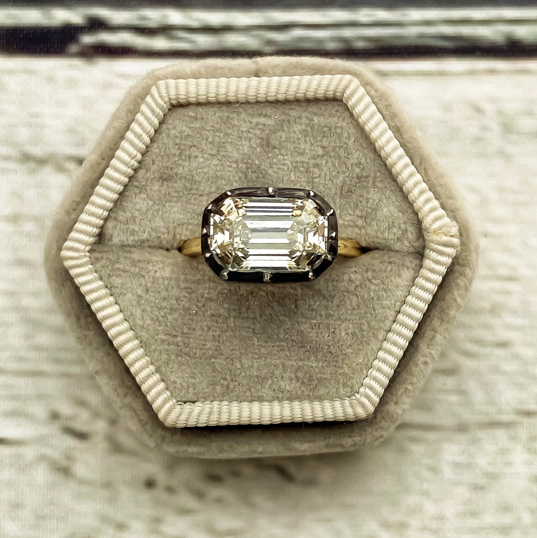 Georgian Victorian Style Engagement Ring With East West Set Antique ...
