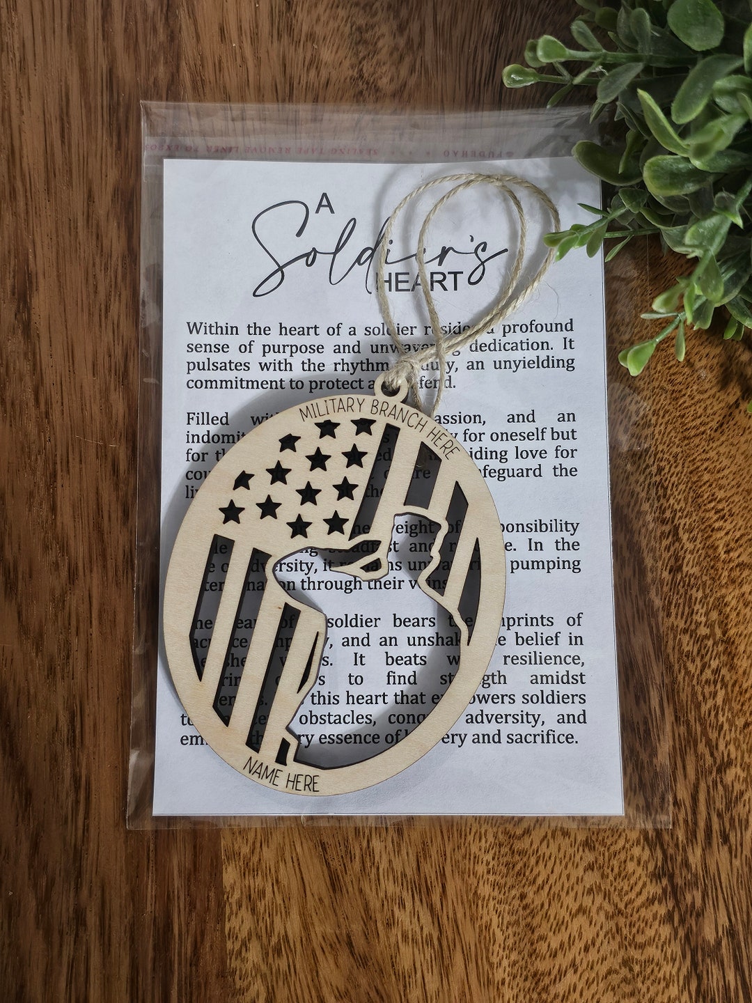 Personalized Military Wood Ornament, Gift for Military Family, Mother's ...