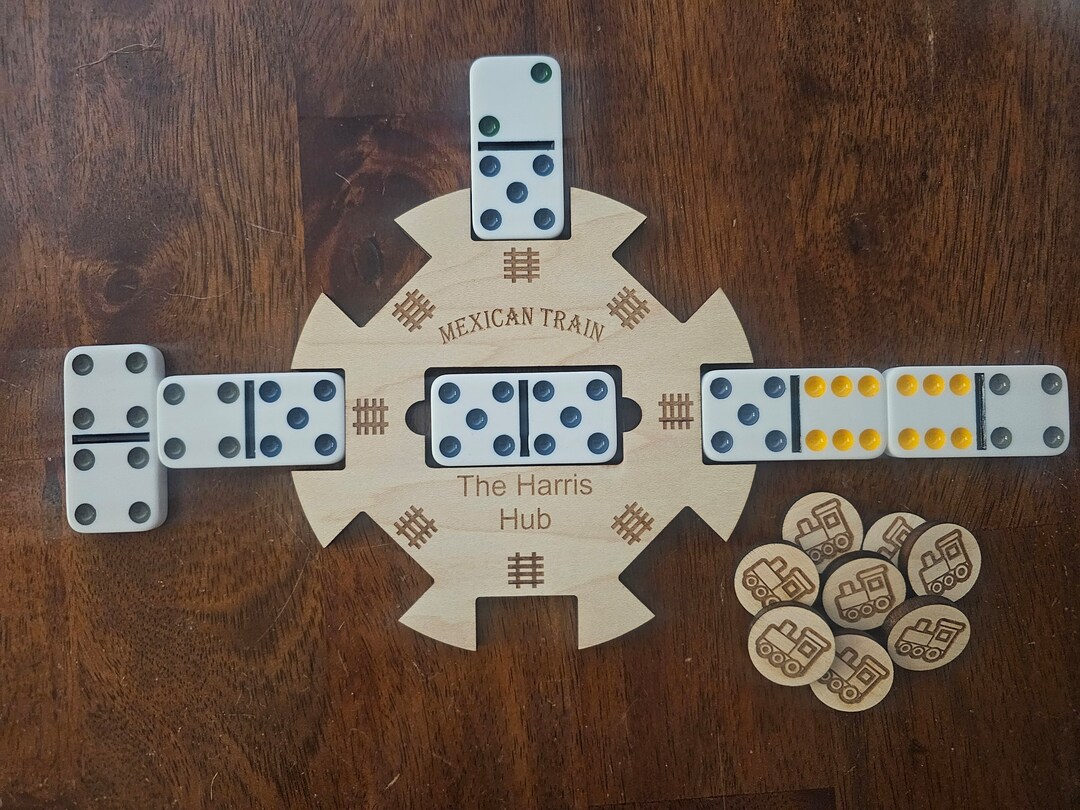 Mexican Train Hub for Dominos, Customized Train Hub and Markers for ...