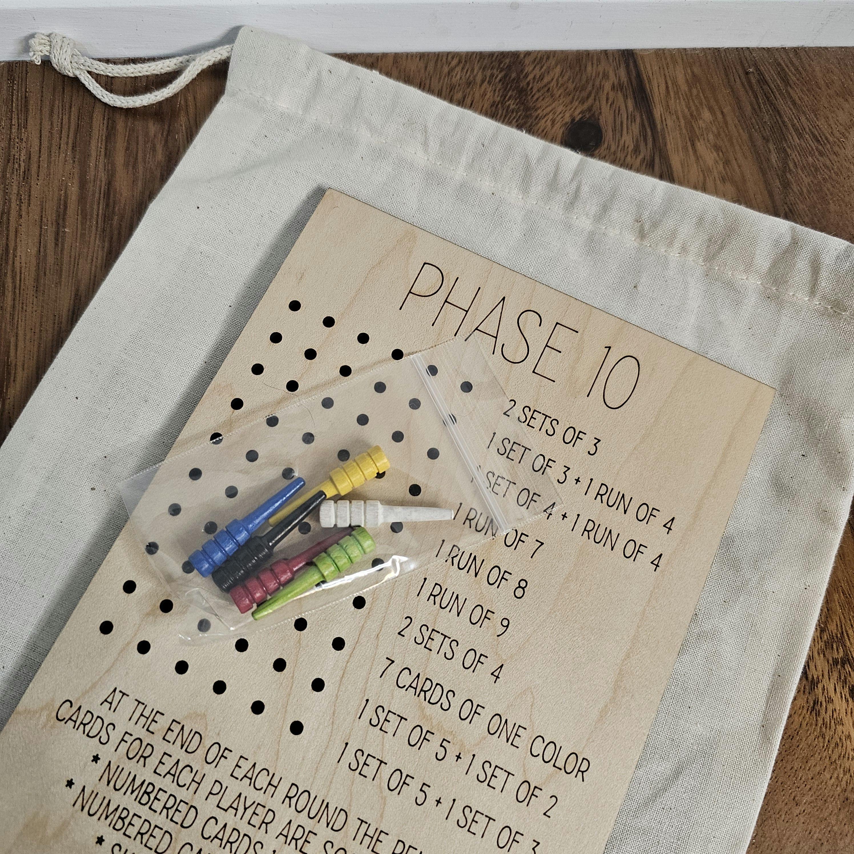 Waterproof Phase 10 Cards For Pool Phase 10 Scoeboad - 2025 New Wooden ...
