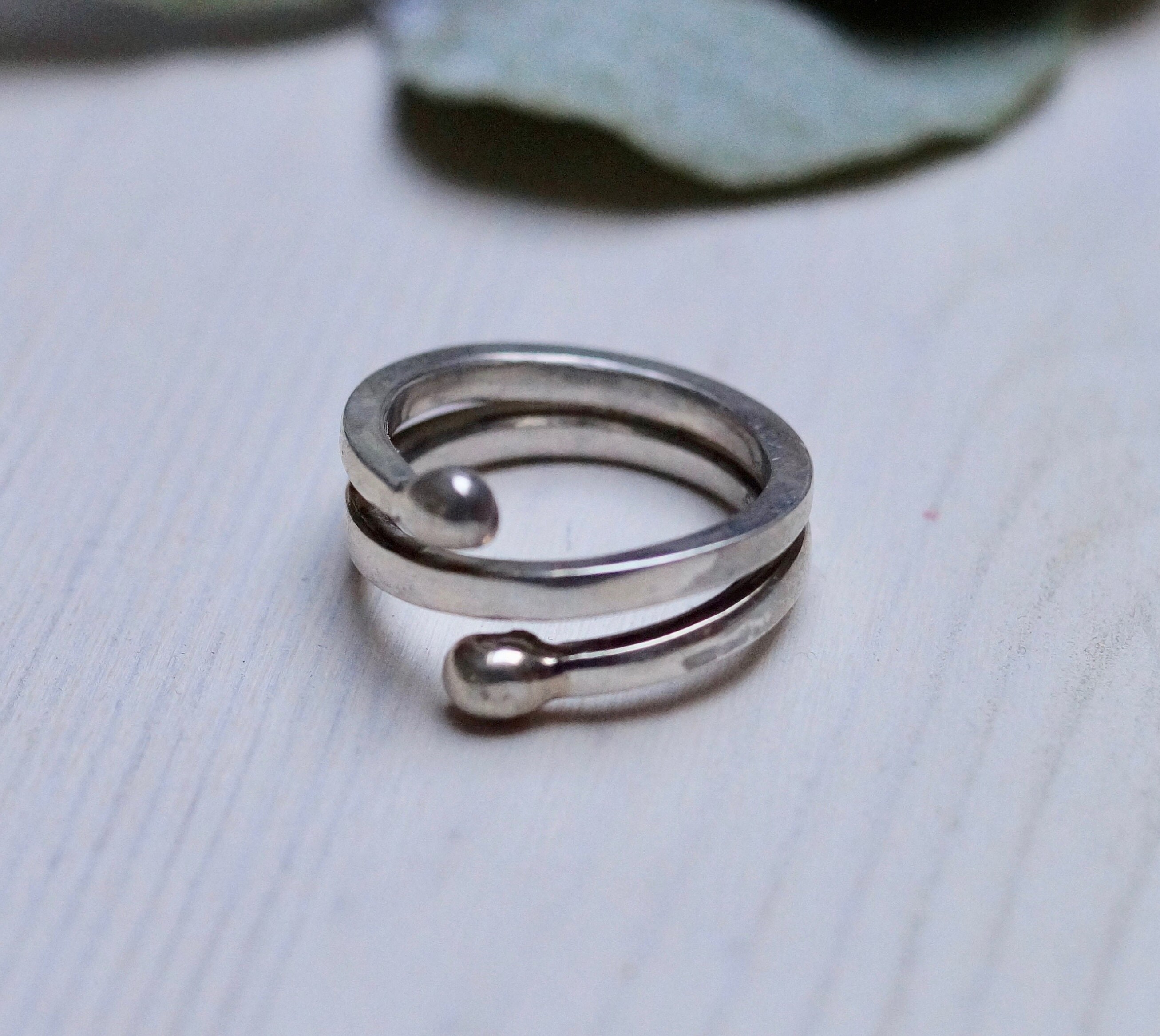 Spiral Ring in Silver Double Spiral Ring Spiral Ring With - Etsy