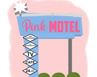 The Oasis Motel Sign, Motel Sign Art, Digital Download, Retro Motel ...