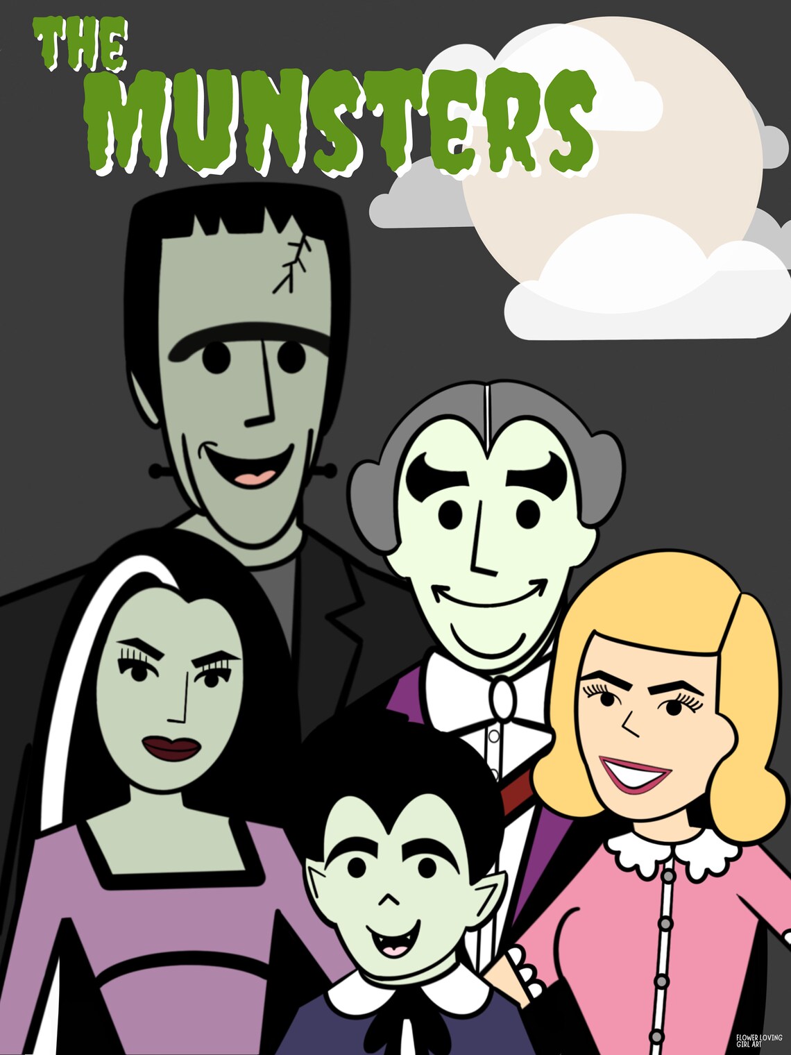 The Munster Family, the Munsters Poster, Sitcom Art, the Munster Family ...