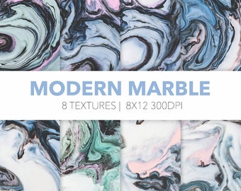 Modern Marble Digital Paper With Various Marble Pattern, Marble ...