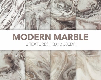 Modern Marble Digital Paper With Various Marble Pattern, Marble ...