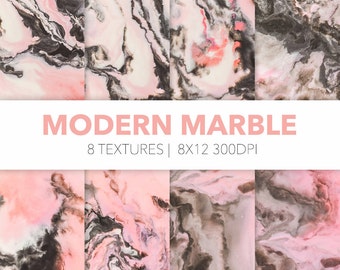 Modern Marble Digital Paper With Various Marble Pattern, Marble ...