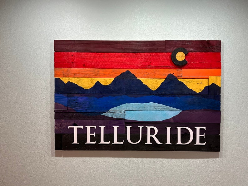 Telluride Colorado 3D Reclaimed Wood Sign - Etsy