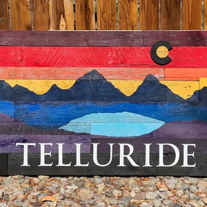 Telluride Colorado 3D Reclaimed Wood Sign - Etsy