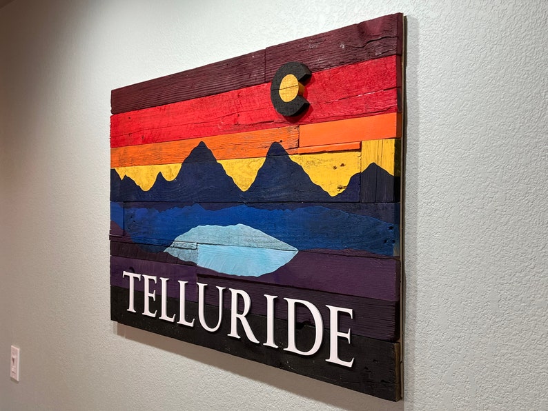 Telluride Colorado 3D Reclaimed Wood Sign - Etsy