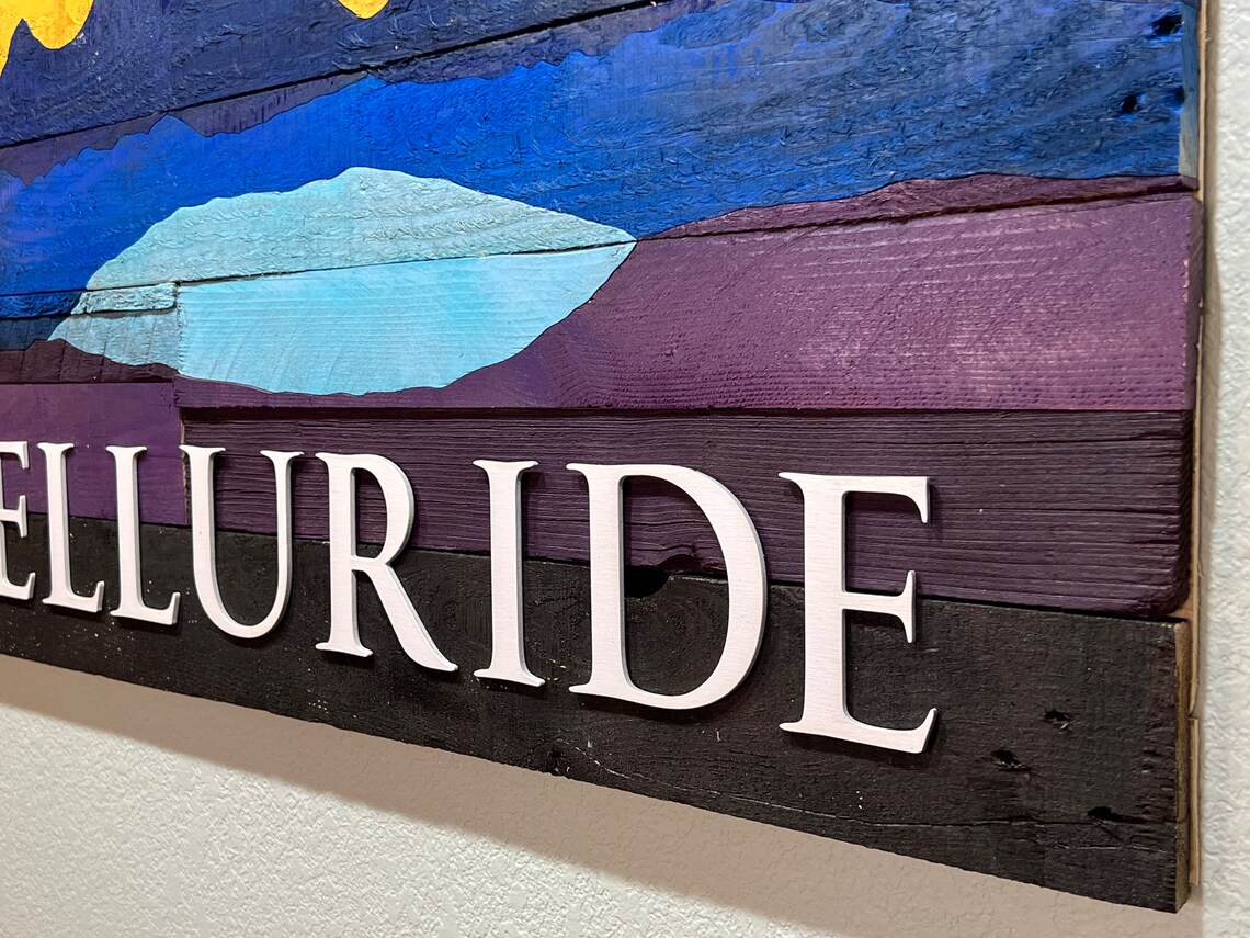 Telluride Colorado 3D Reclaimed Wood Sign - Etsy