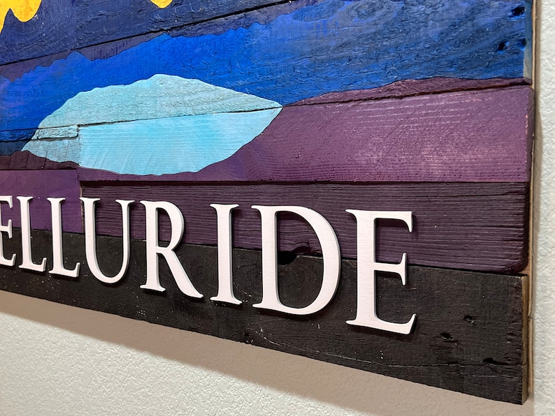 Telluride Colorado 3D Reclaimed Wood Sign - Etsy