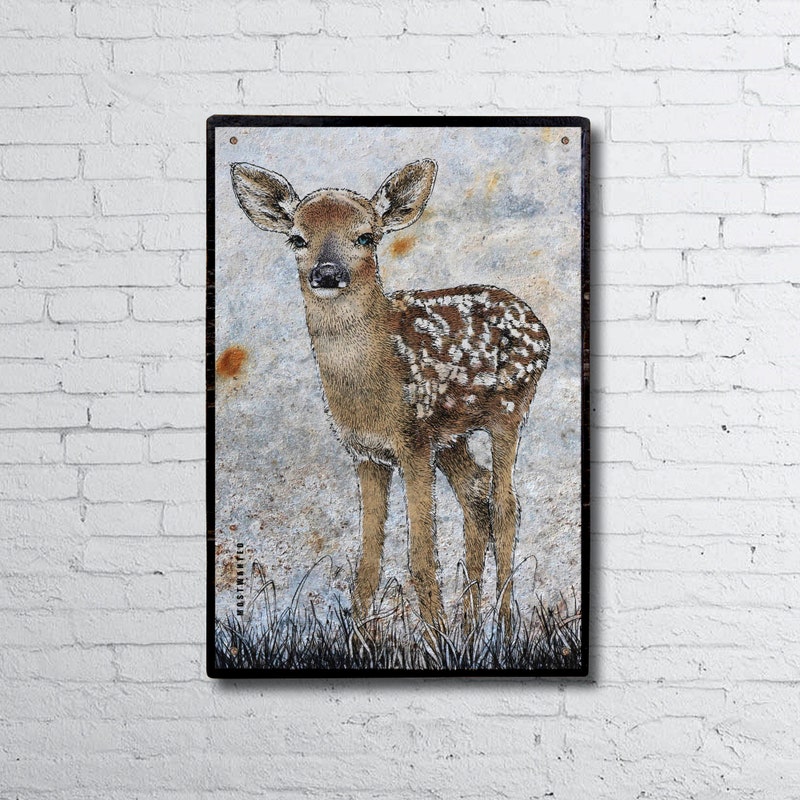 Pen and Ink Deer Art - Etsy
