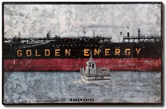 Golden Energy Jetty Boat Tanker Port Aransas Photo | Etsy
