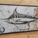 Blue Marlin With Fishing Hook Drawing Artwork Transfer on - Etsy