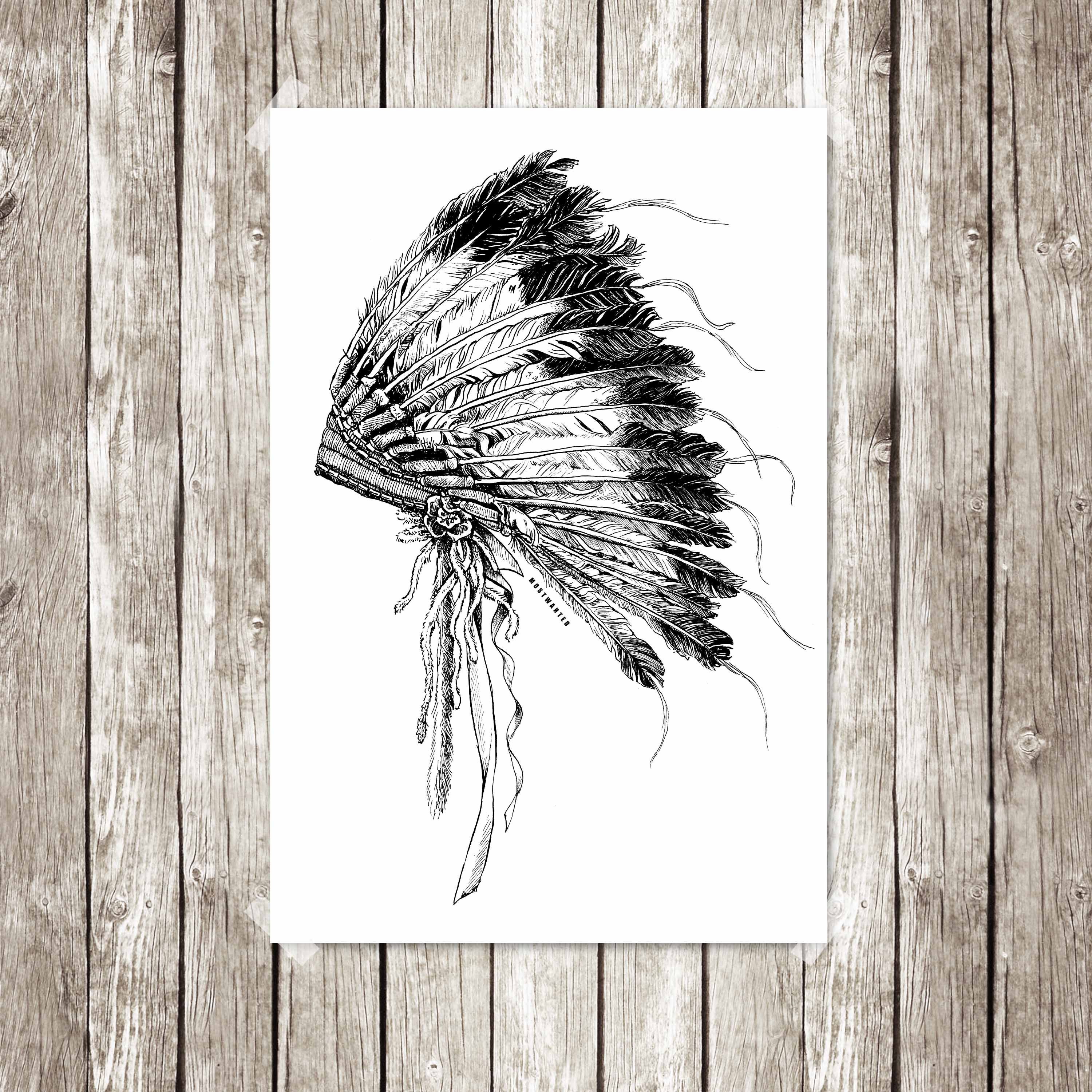War Bonnet Drawing
