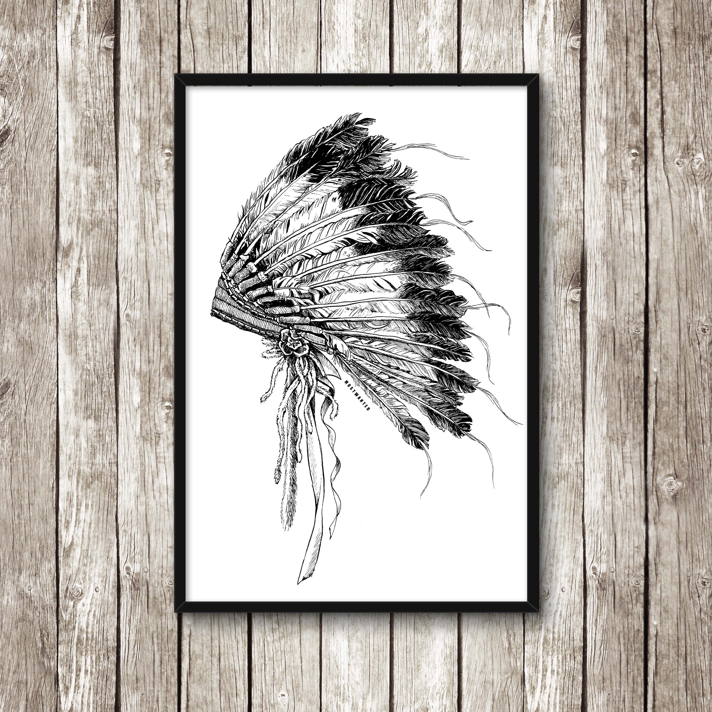 War Bonnet Drawing