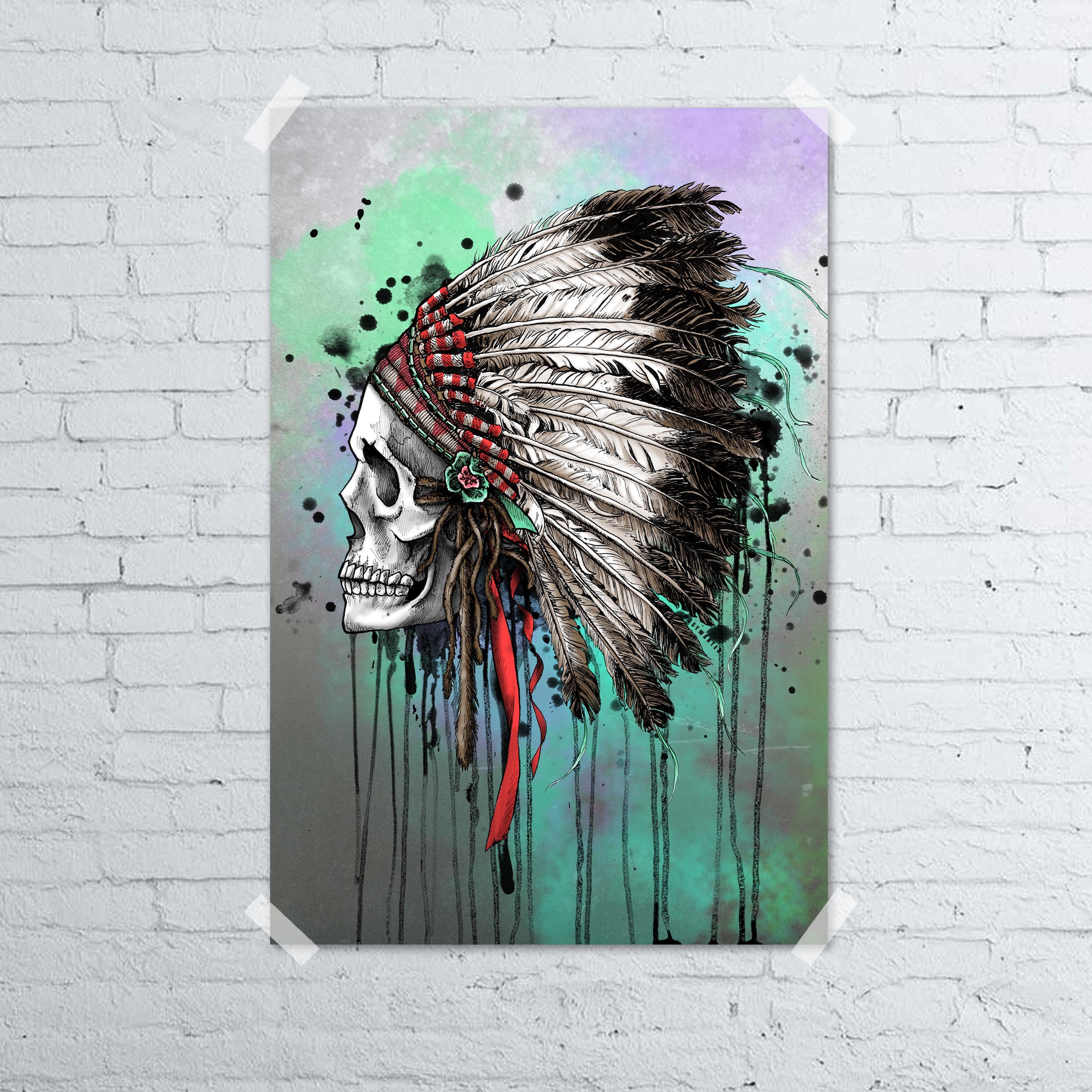 Native American Skull Sketch