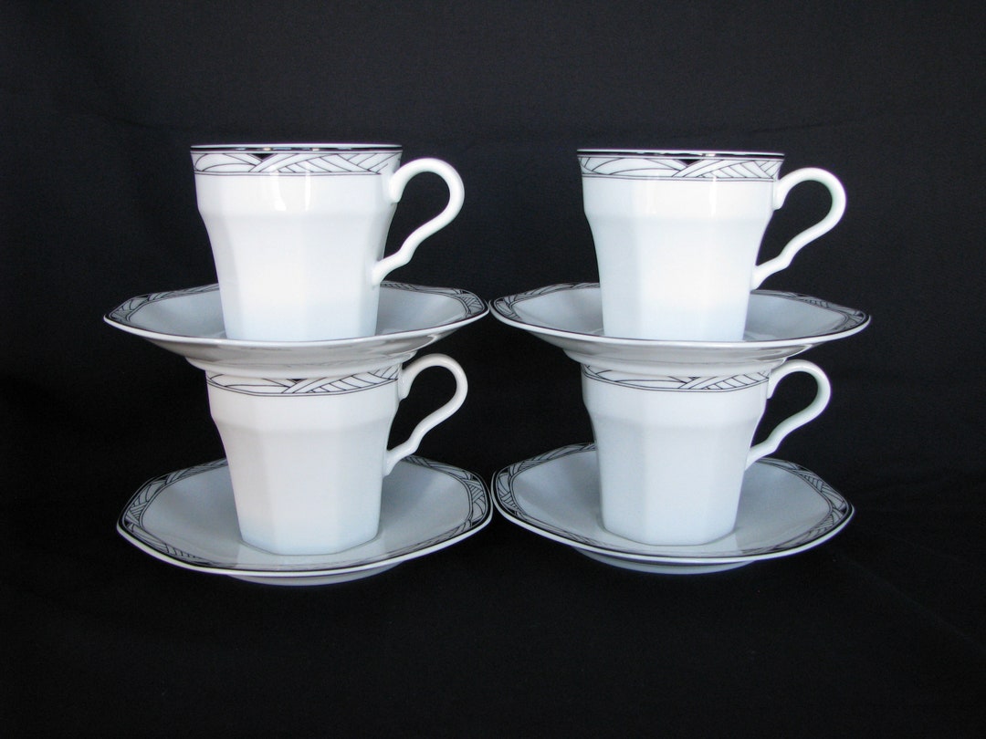 Vintage 90s Studio Nova Synthesis Y0031 Coffee Tea Mugs Cups & Saucers ...