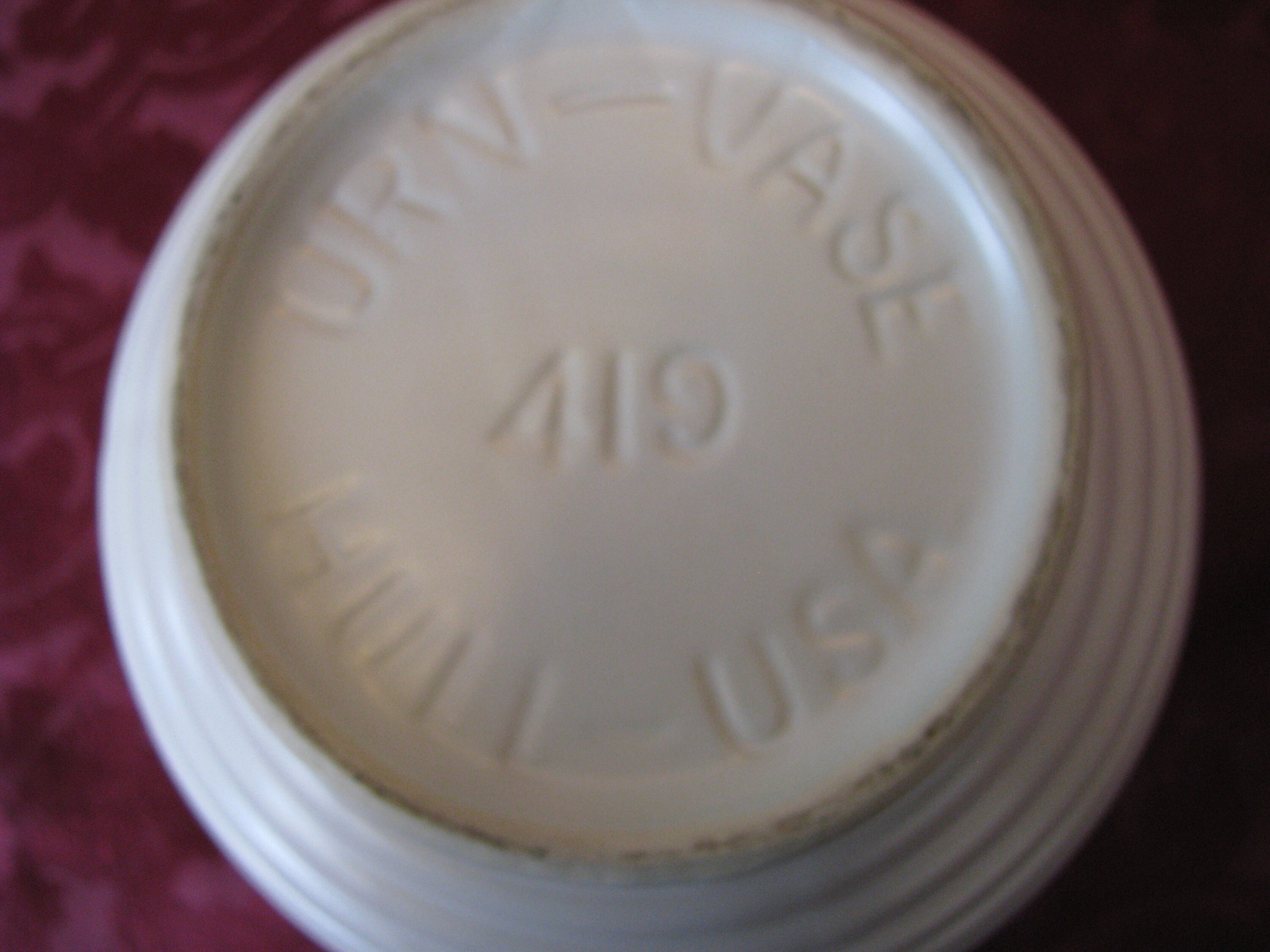 Vintage Off-white Ivory Ribbed Hull Urn Vase #419 Flower Beehive Ringed ...