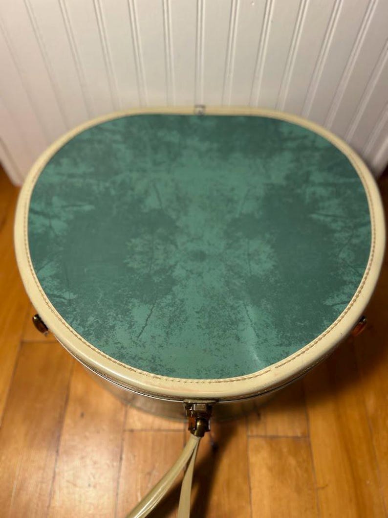 RARE AQUA Marbled Green Samsonite 5120 Vintage Round 1950's Marbled ...