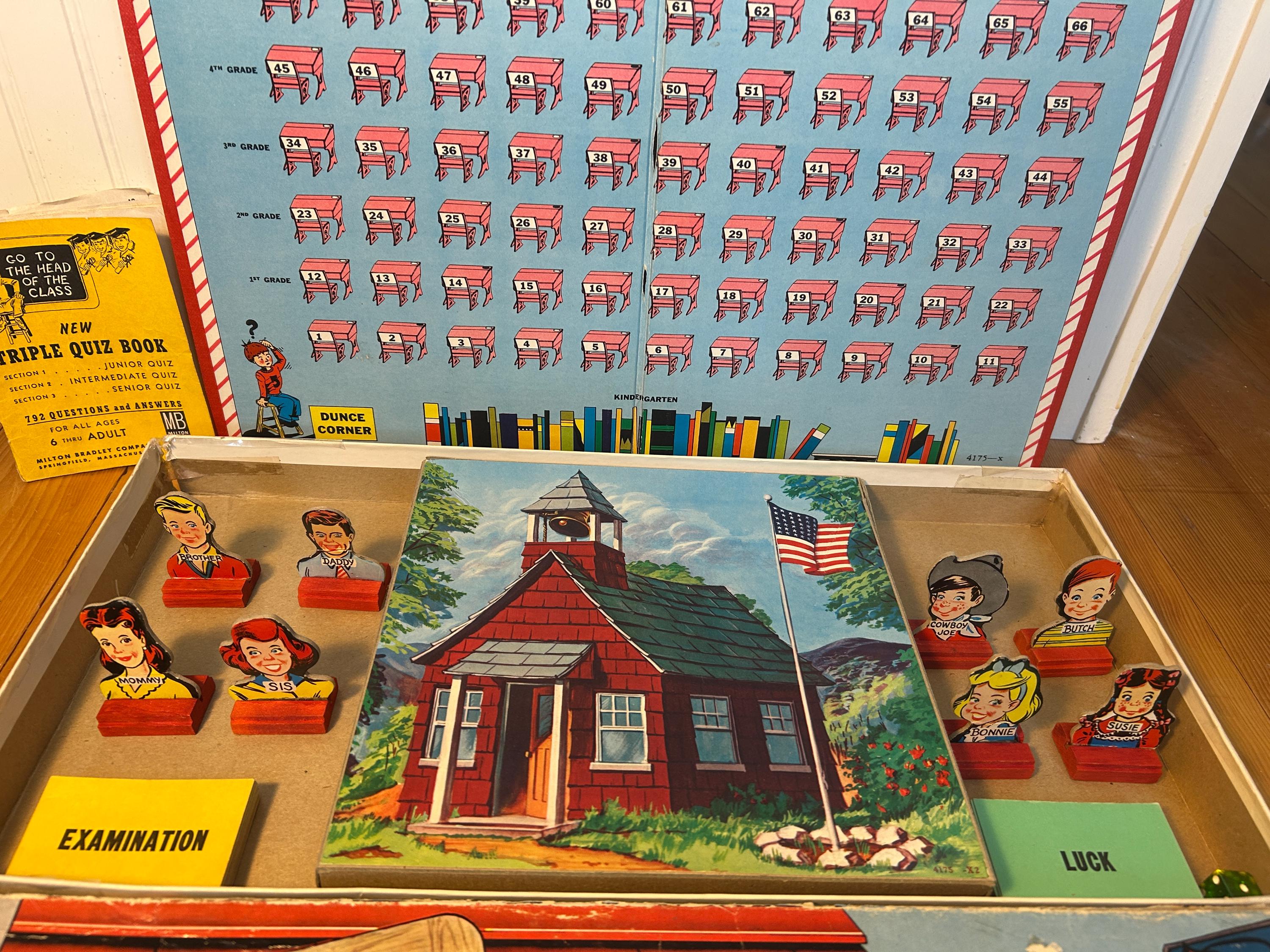 1950's Milton Bradley Go to the Head of the Class Board Game Series 7 ...