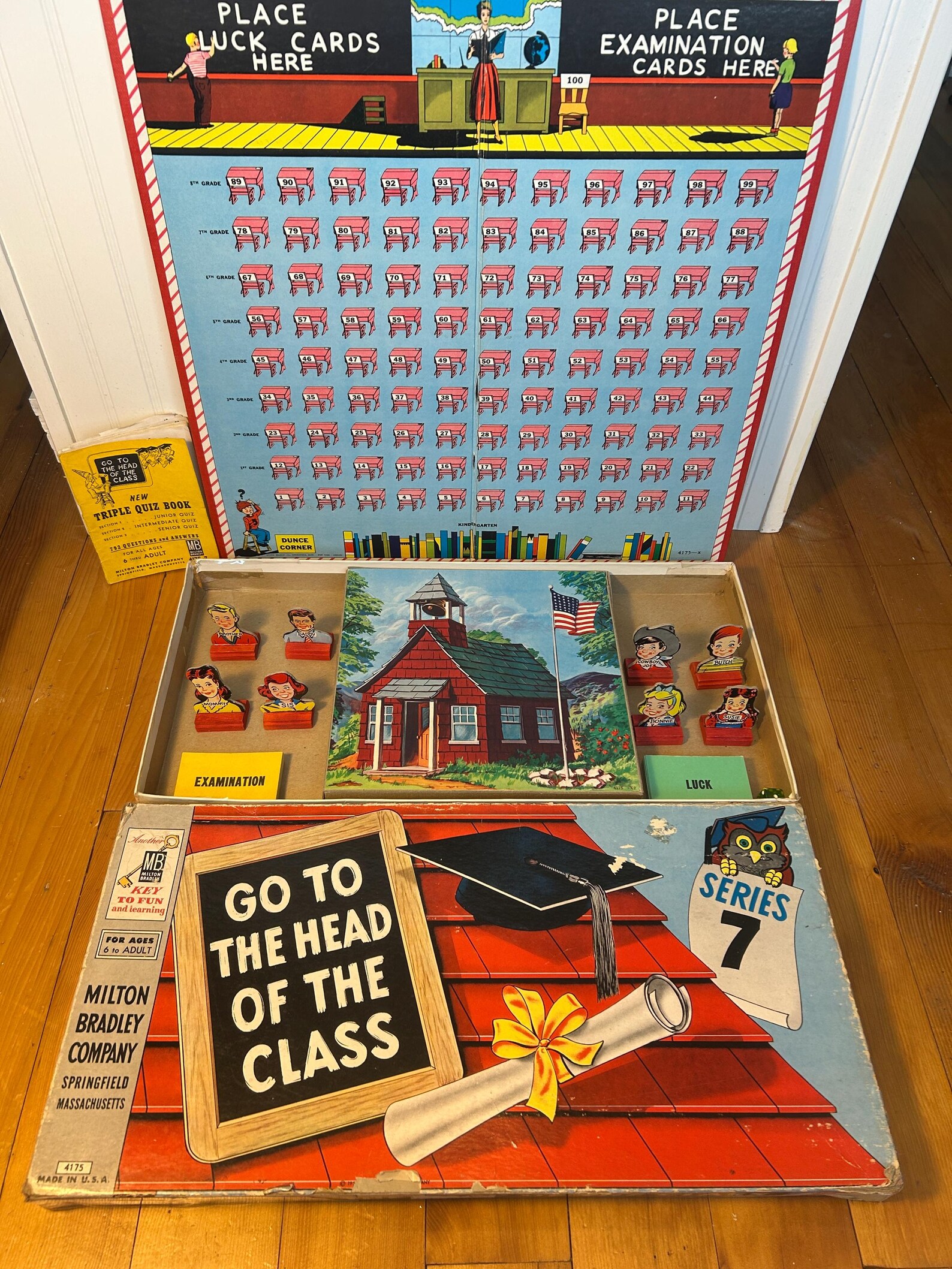 1950's Milton Bradley Go to the Head of the Class Board Game Series 7 ...