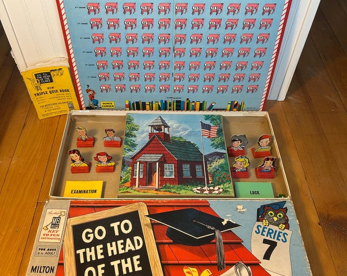 1950s Milton Bradley Go to the Head of the Class Board Game, Vintage ...