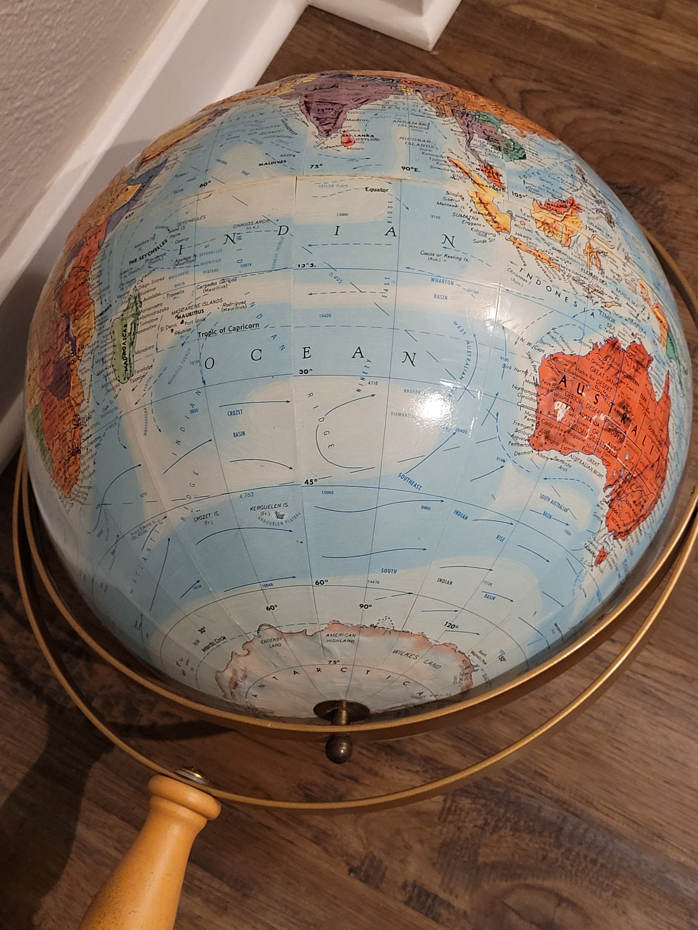 Vintage Near Perfect Replogle World Nation Series 12 Floor Globe,wood ...