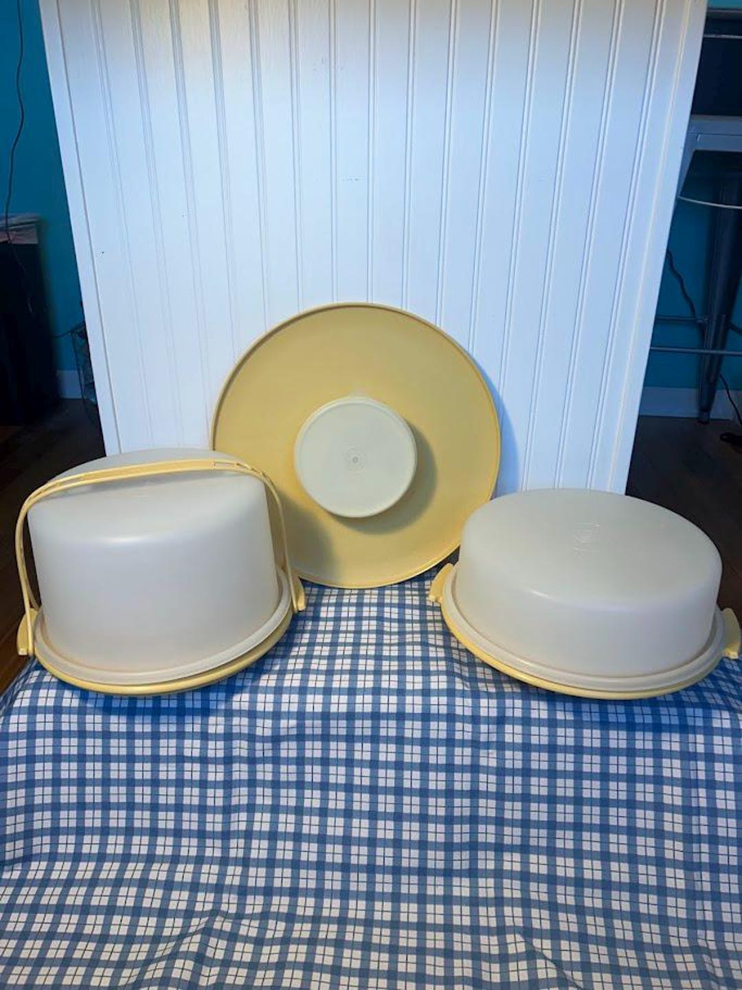 Vintage Tupperware Set - Cake Carrier, Pie Carrier, Veggie Tray, 1970's ...