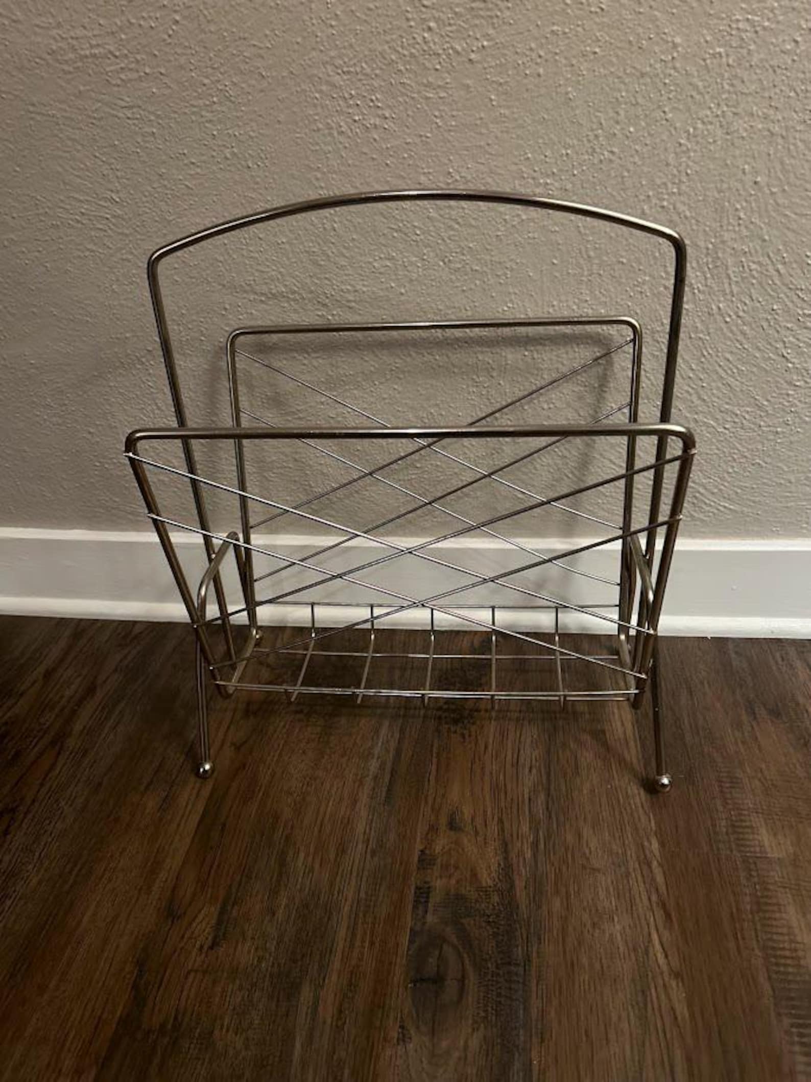 Vintage Midcentury Modern Magazine Rack, Record LP Rack, Newspaper Rack ...
