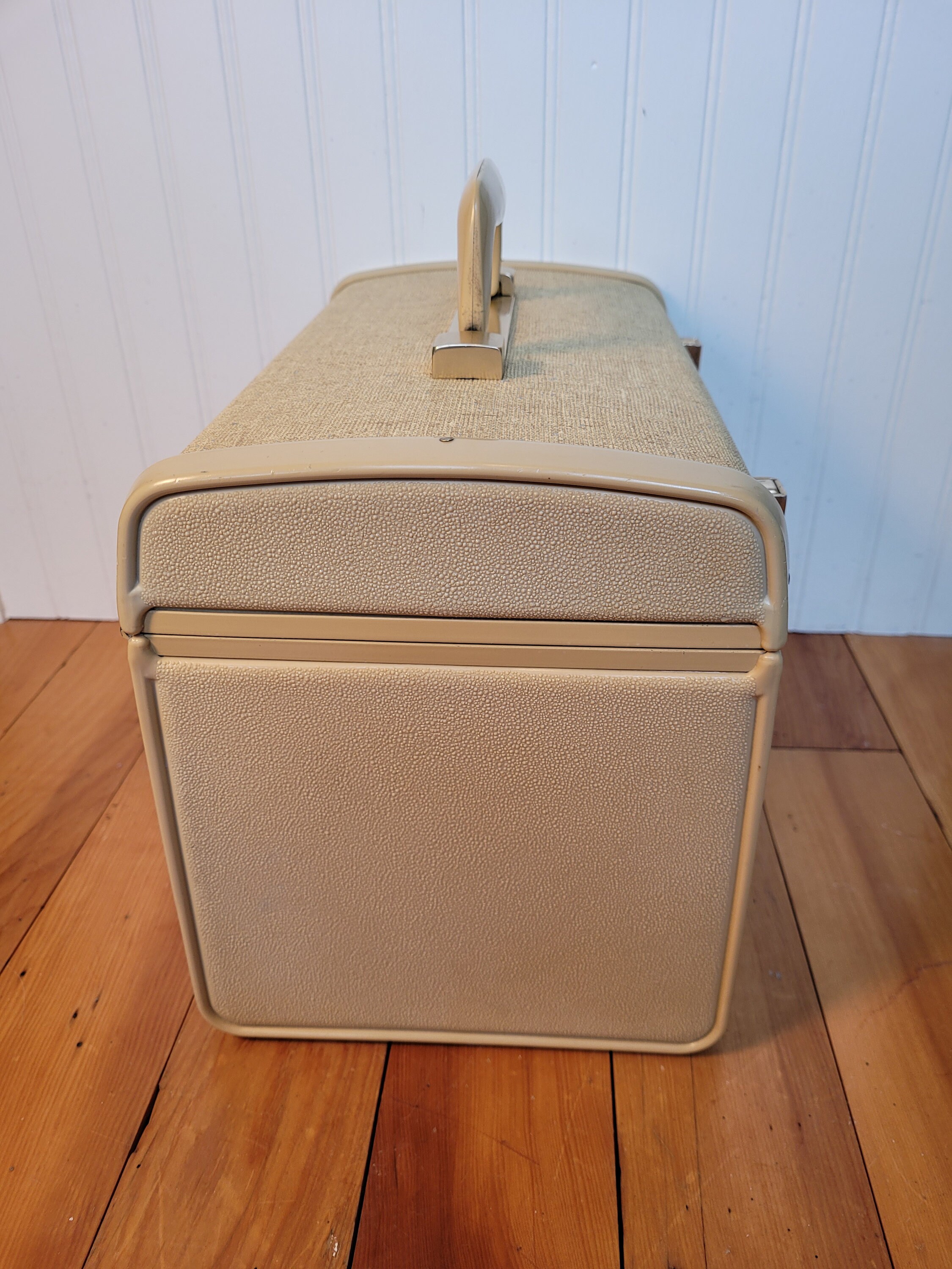 RARE Vintage Samsonite Ultralite Golden Yellow Tweed Traincase With ...
