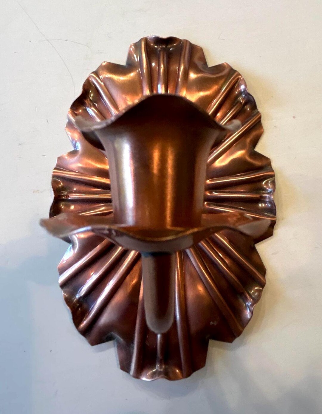 Vintage Gregorian Copper Candle Sconces, Solid Copper, USA Made - Etsy