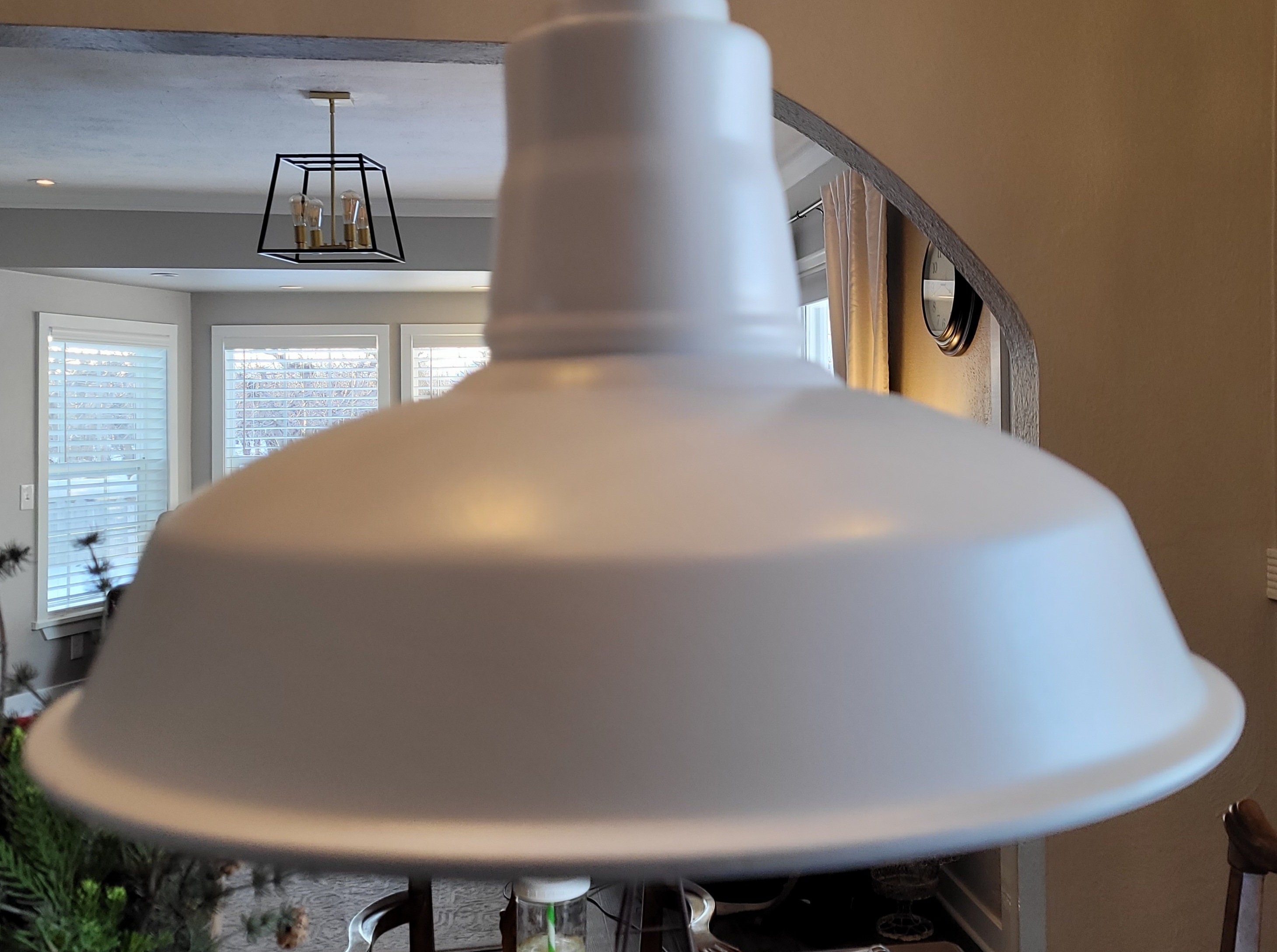 White Enamel Barn Style Lights Replica - Etsy