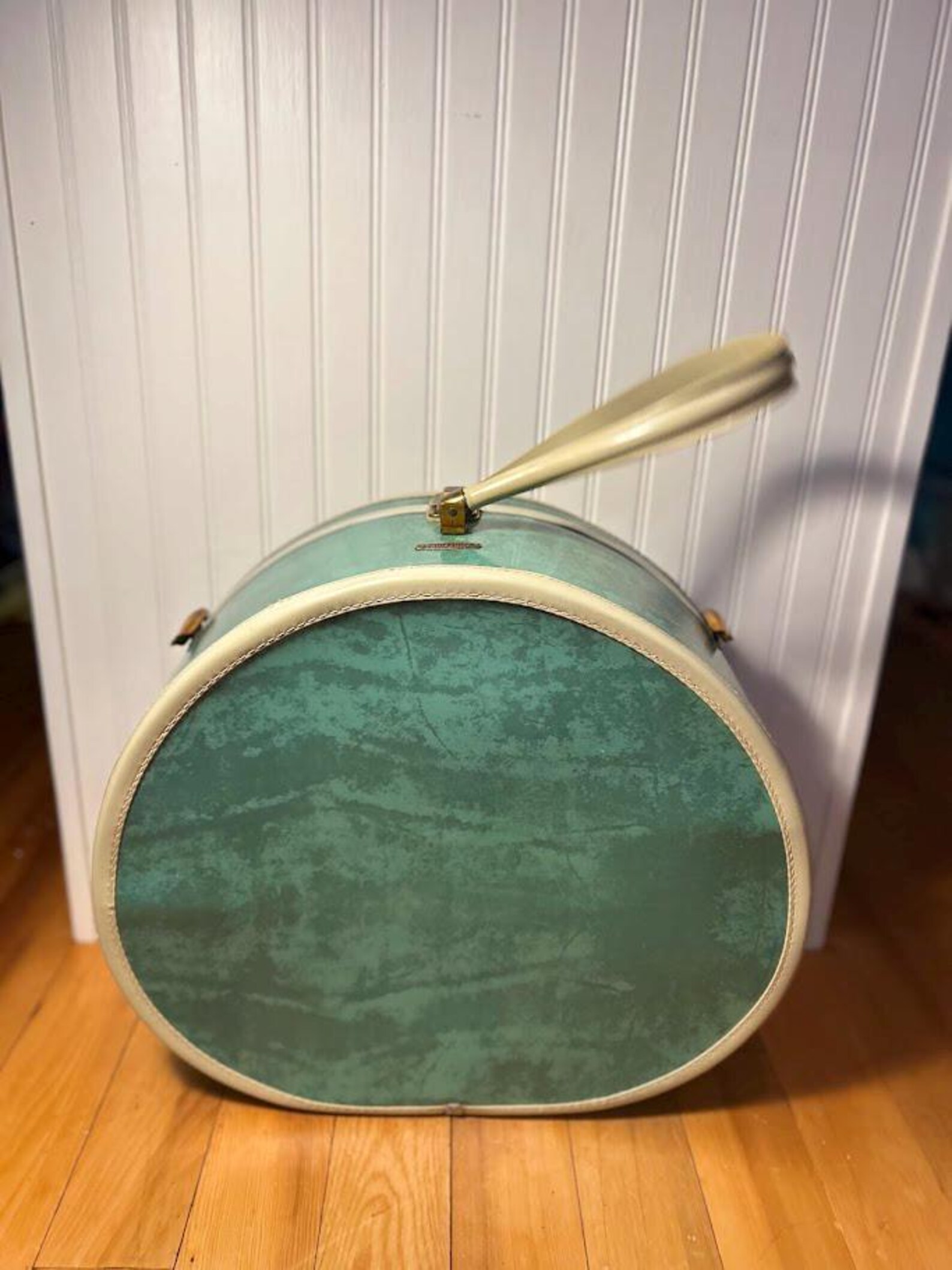 RARE AQUA Marbled Green Samsonite 5120 Vintage Round 1950's Marbled ...