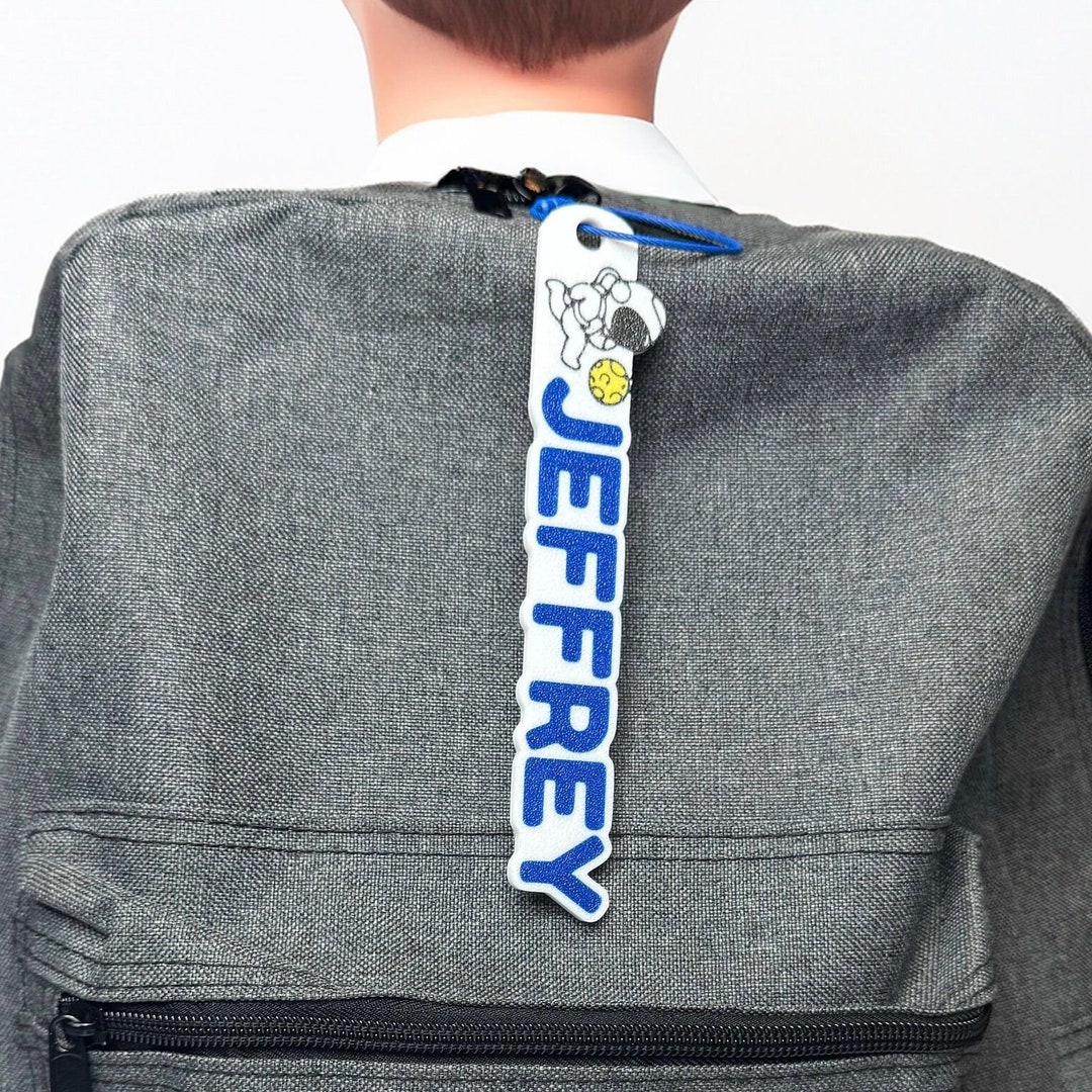 Personalized Astronaut Name Tag Space Theme, Custom Keychain, Kids Name ...