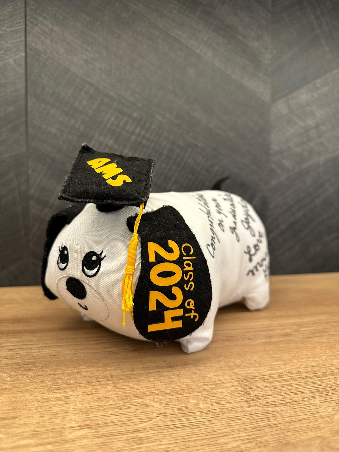 Graduation Autograph Dog Plush – Personalized Stuffed Puppy | Custom ...