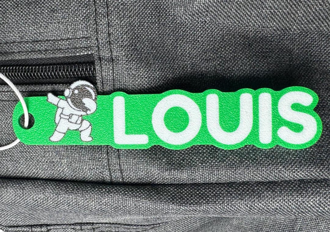 Personalized Astronaut Dab Name Tag Space Theme, Custom Keychain, Kids ...