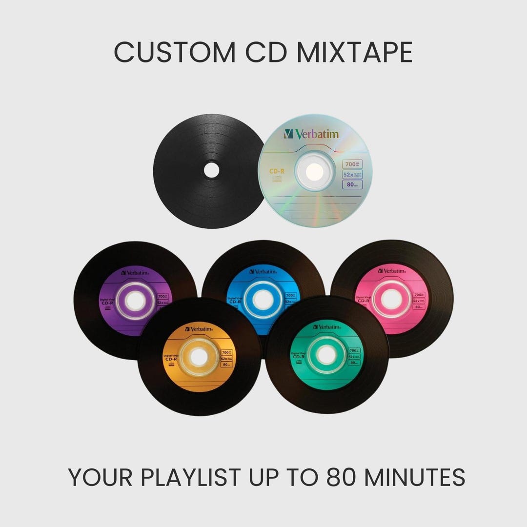 Custom CD Mixtape: Your Personalized Playlist up to 80 Minutes - Etsy