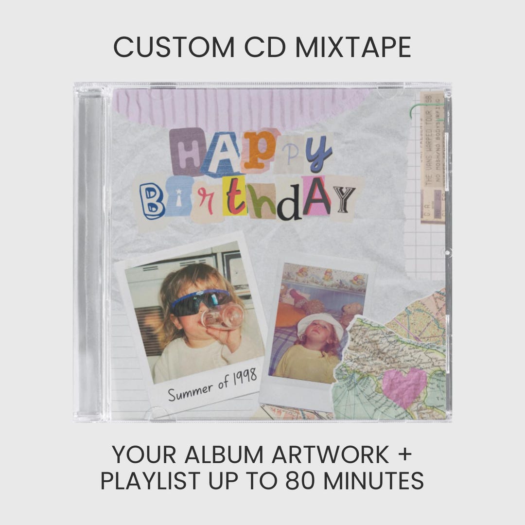 Custom CD Mixtape: Your Album Artwork + Personalized Playlist up to 80 ...