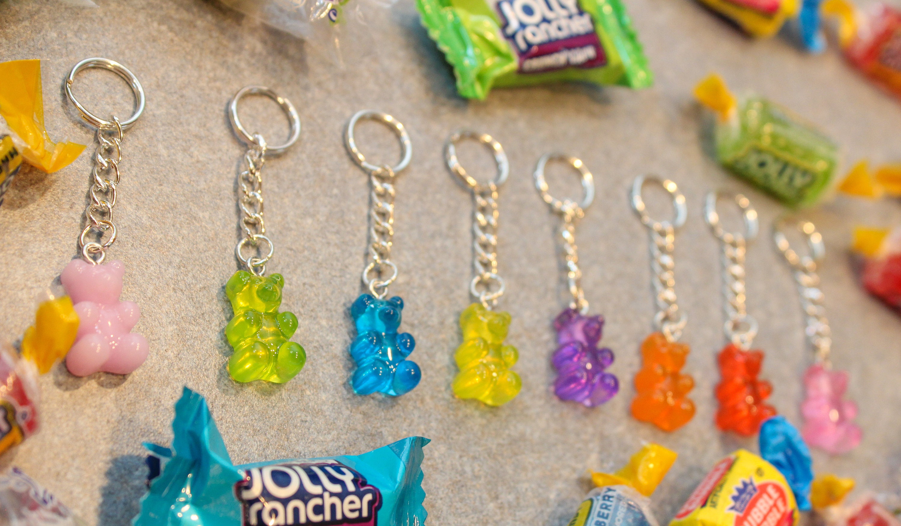 Mini Gummy bear keychain Cute gummy bear keychain Candy - Etsy.de