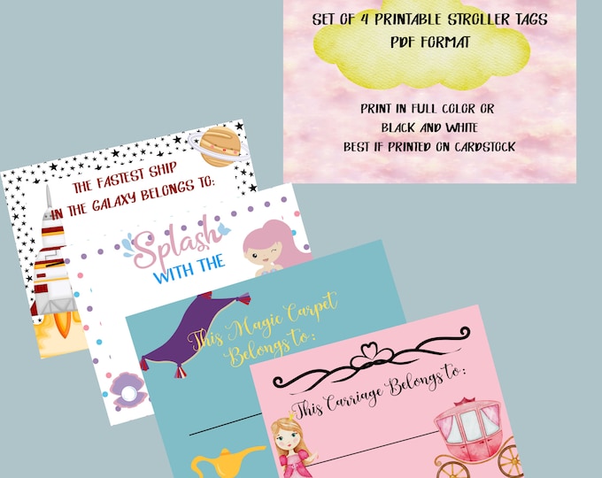 PRINTABLE Stroller ID Labels - Etsy